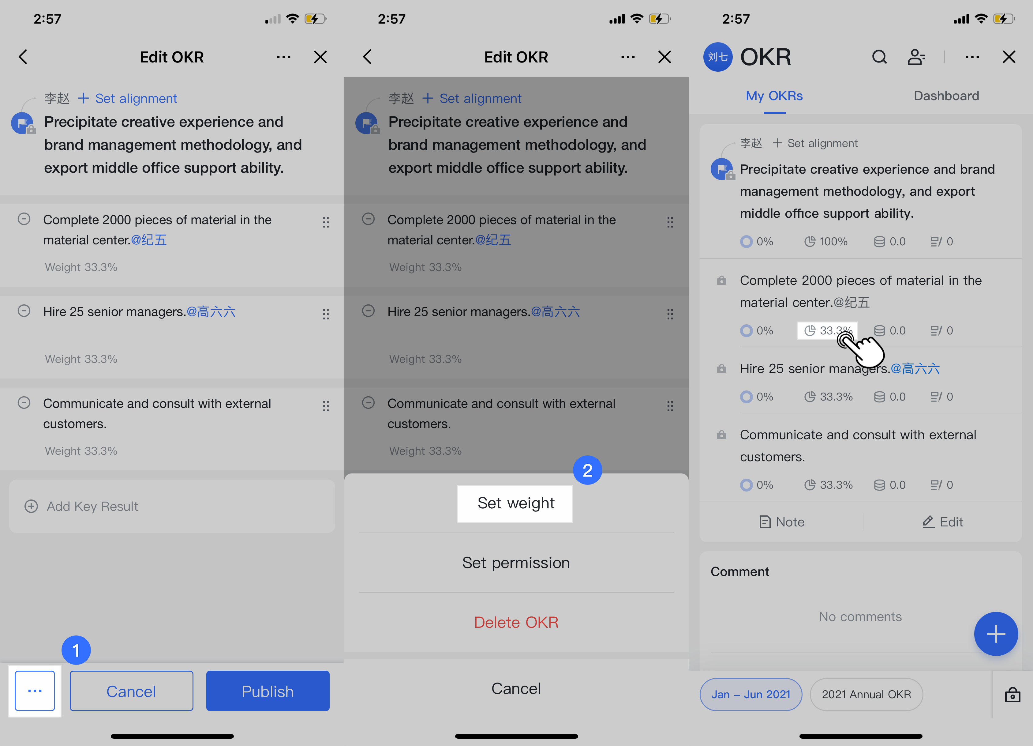 OKR mobile app user guide