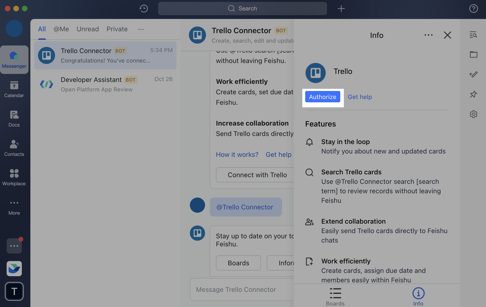 Set up and use Trello Connector