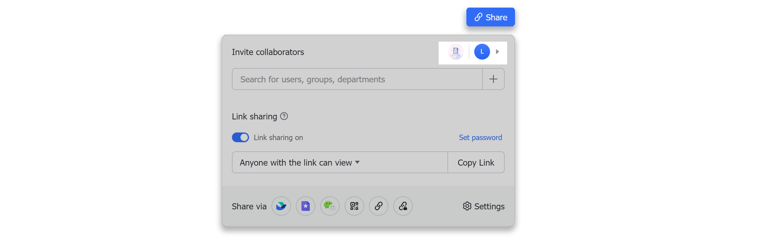 View document collaborators