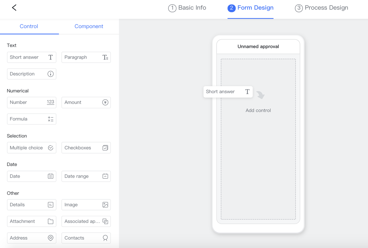Admin | Create an approval form