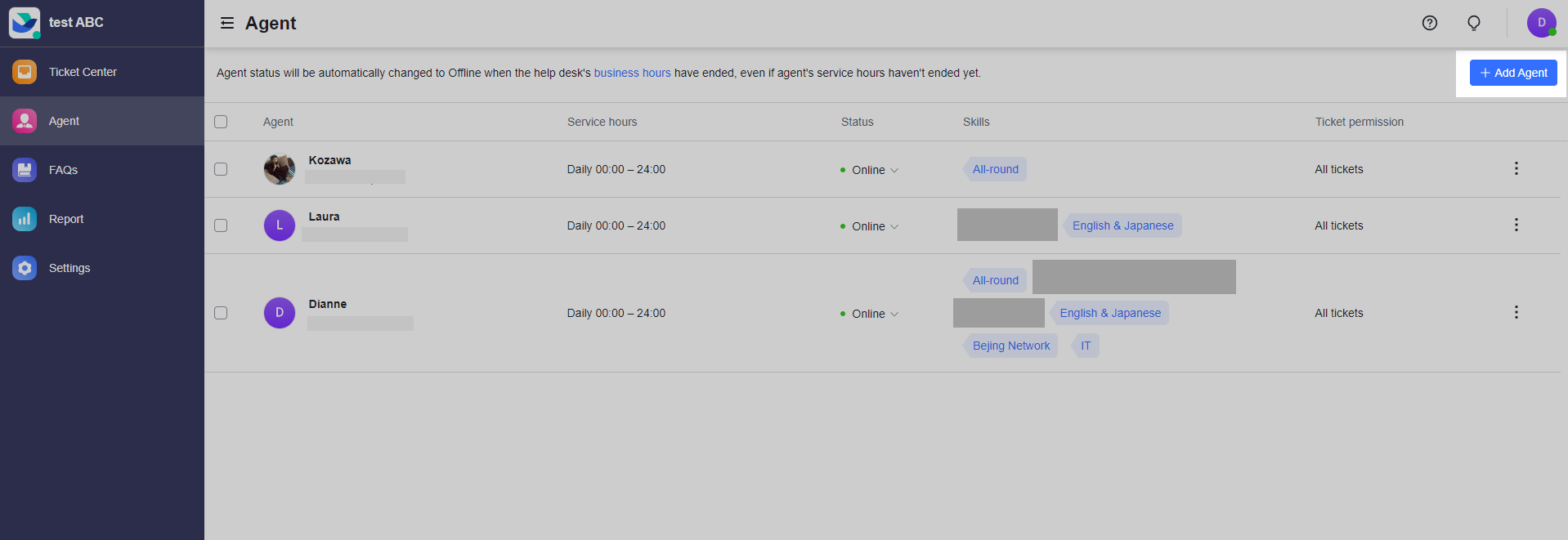 Add and manage agents