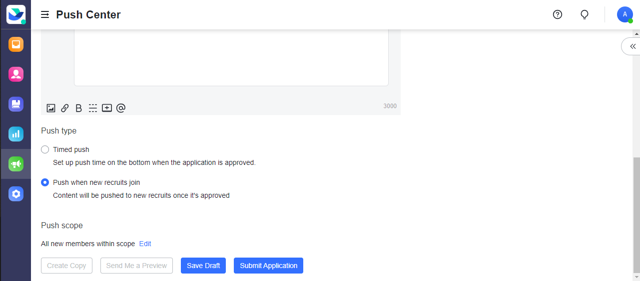 Create and manage Help Desk push notifications