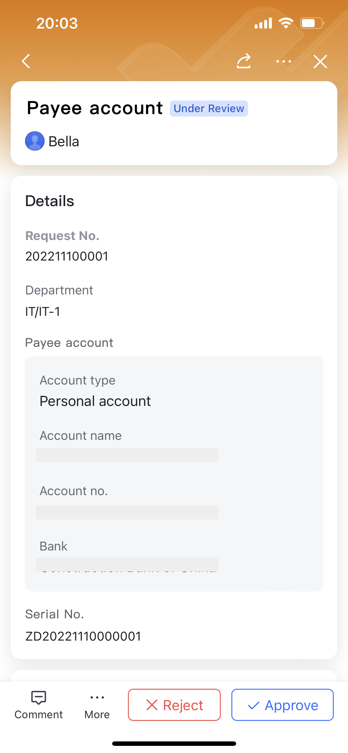 Admin | Use the Serial No. widget