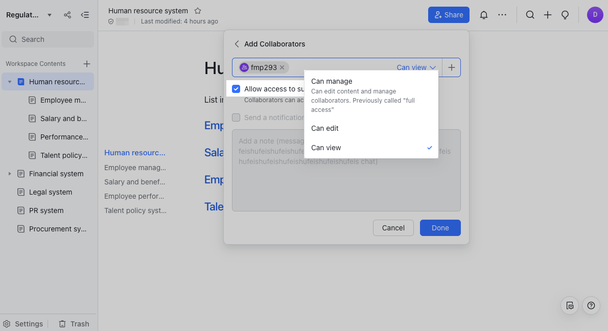 Share workspaces with external users