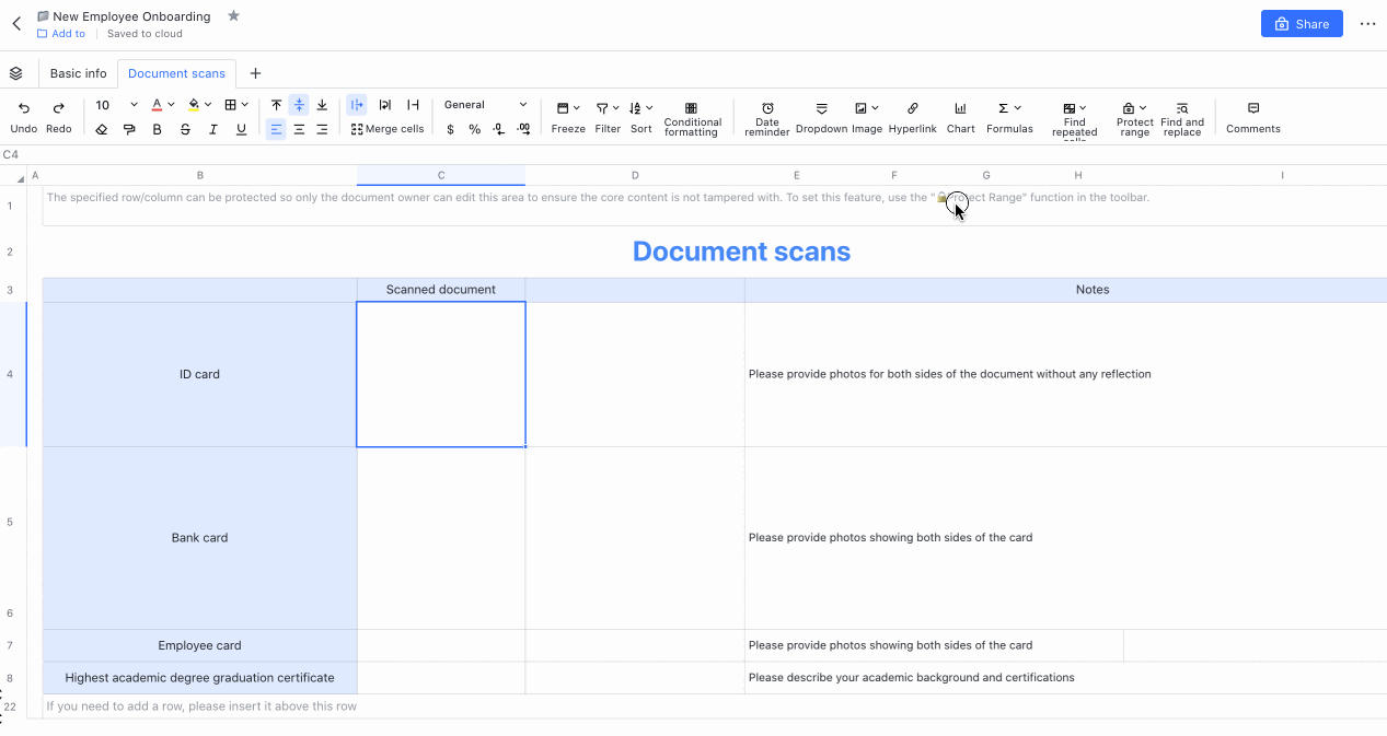 Insert images into Sheets