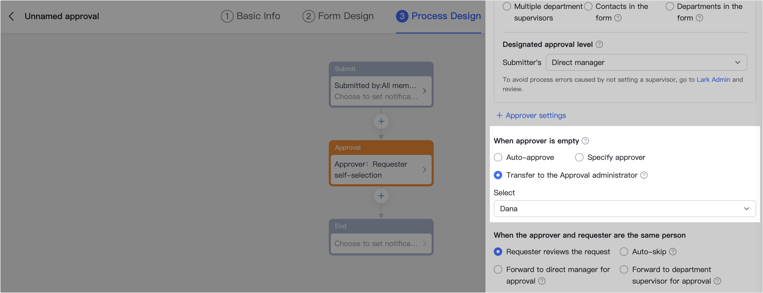 Admin | Design an approval process