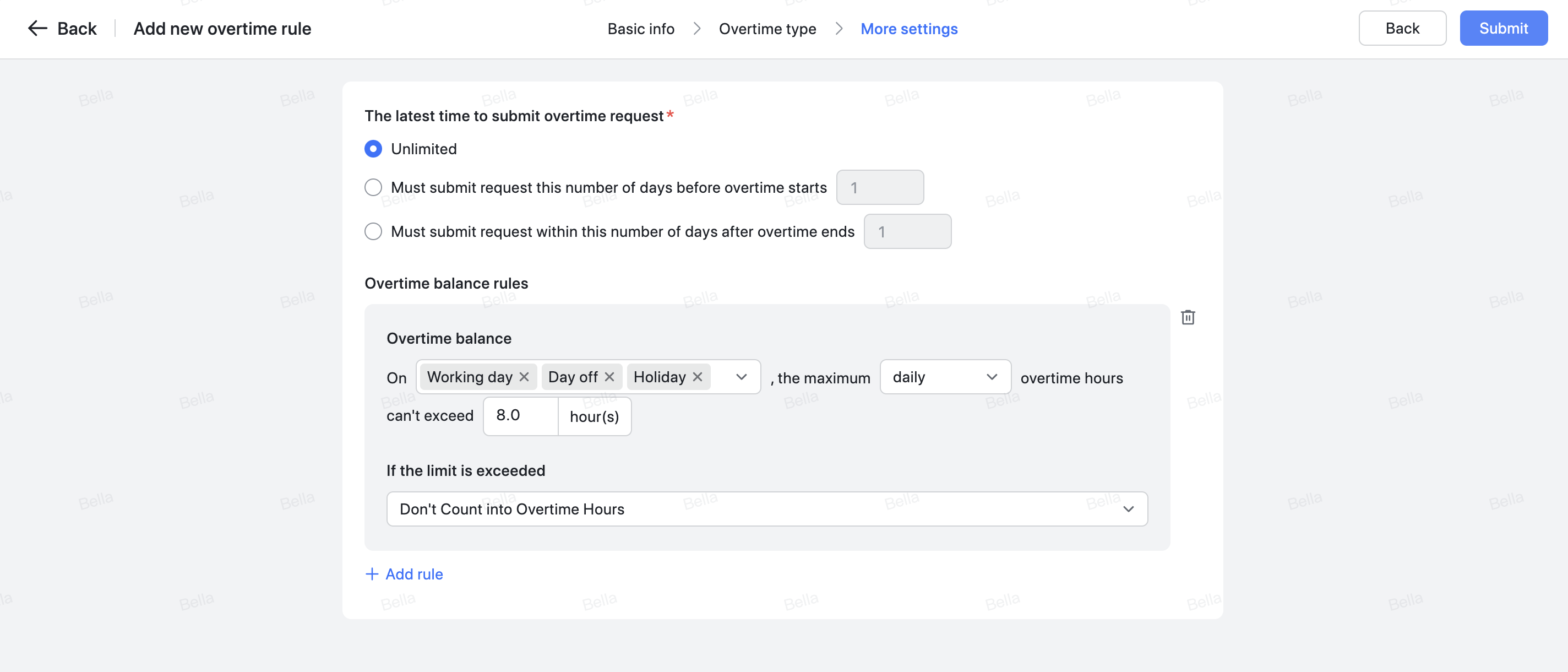 Admin | Configure and manage employee overtime