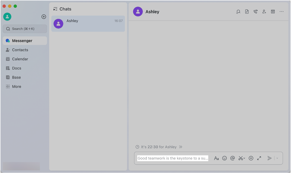Admin | Add a message to the input field in chats