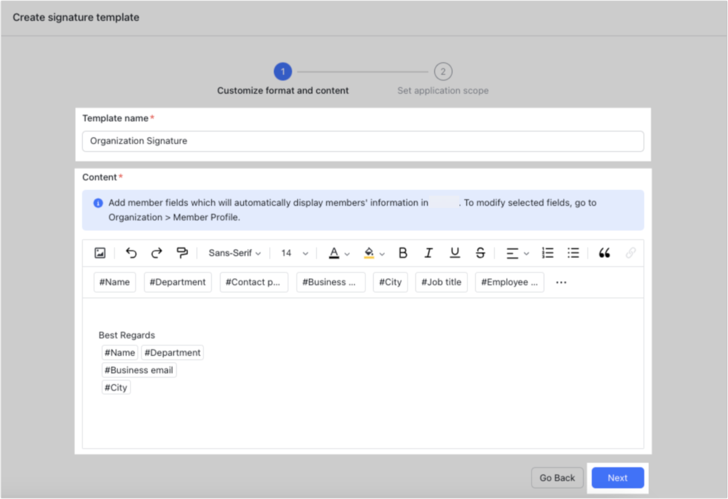 Admin | Configure your organization's signatures for emails