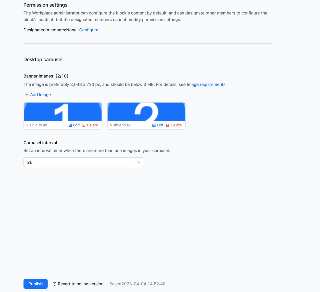 Use the Carousel block