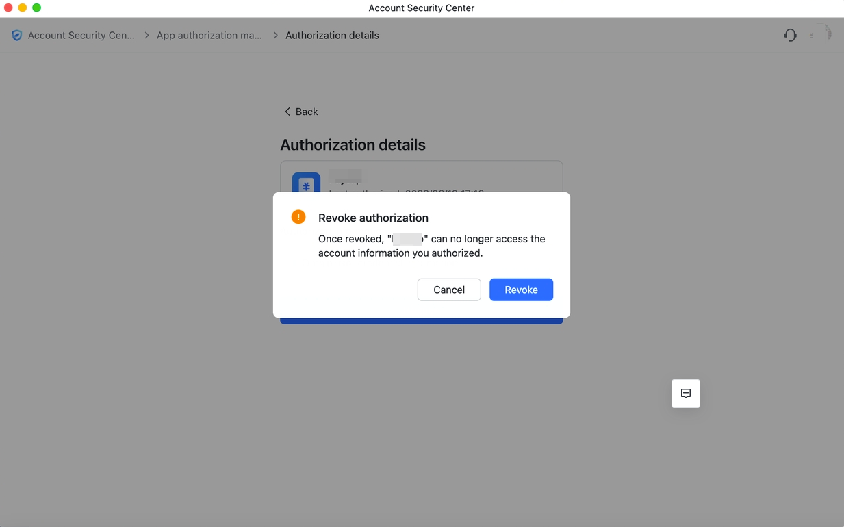 Revoke app authorization