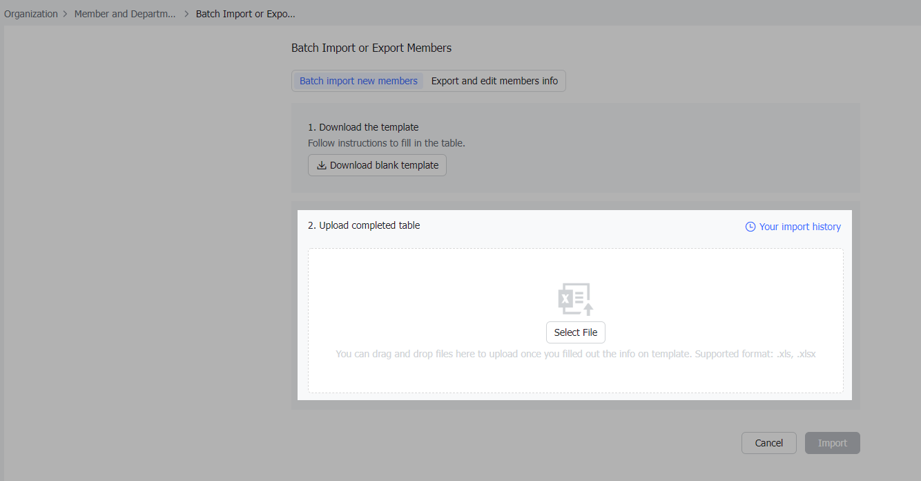 Admin | Batch add members in the Admin Console