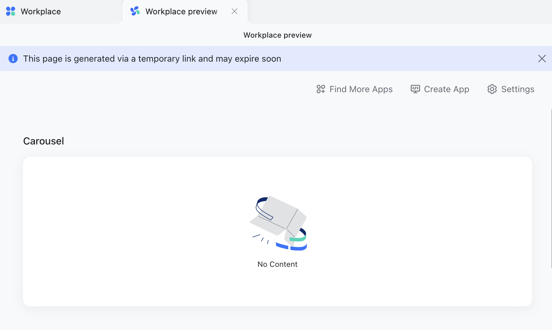 Preview Custom Workplaces