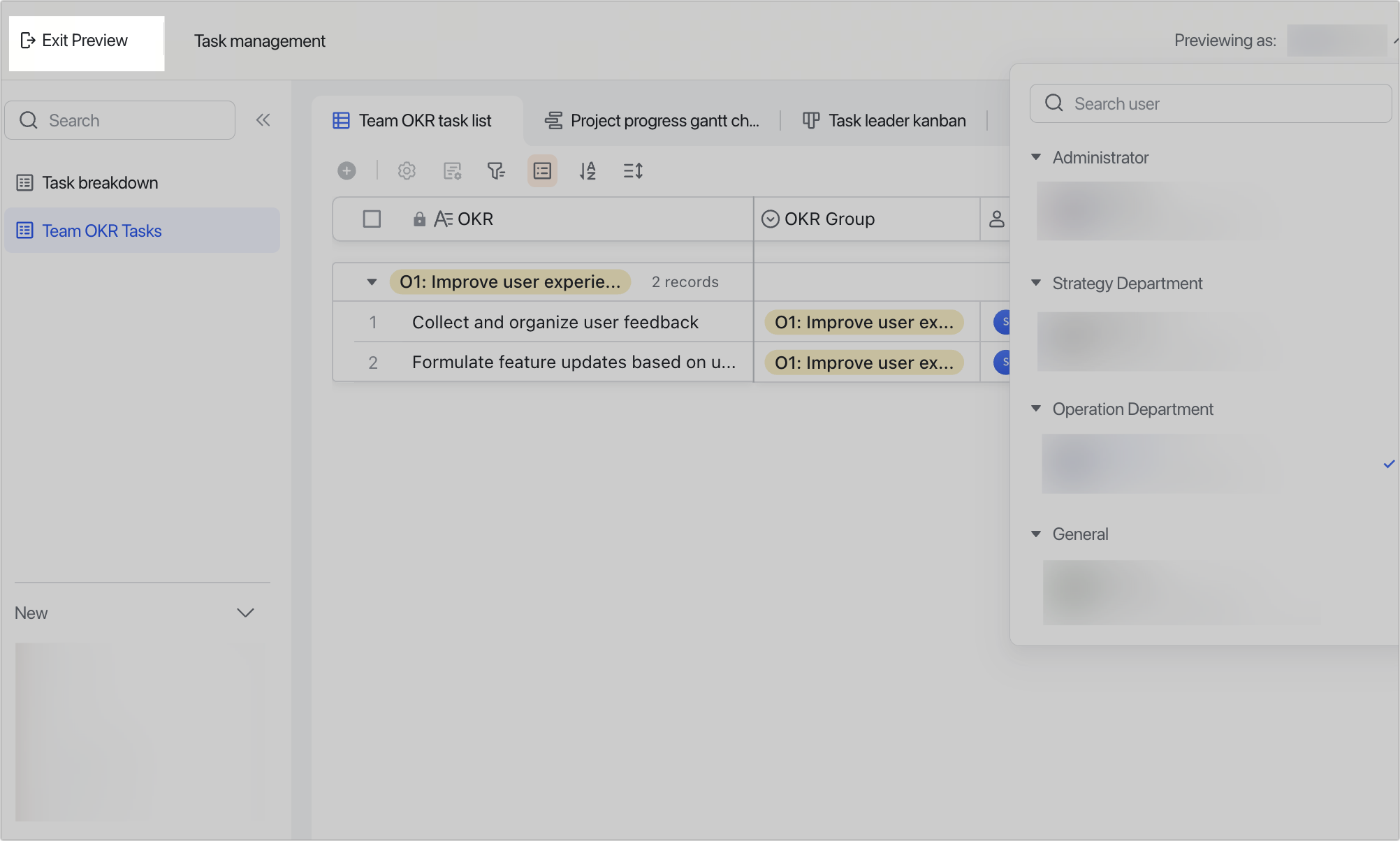 Preview advanced permissions configurations in Base