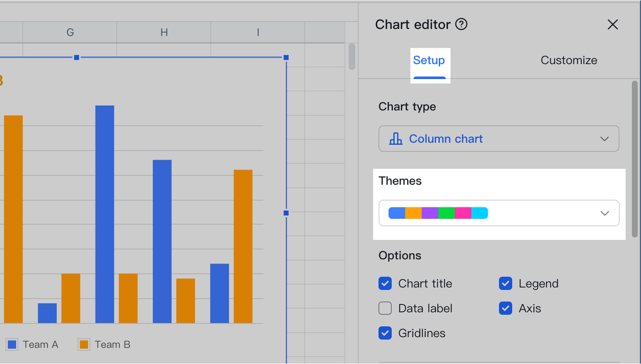 Create and edit charts in Sheets