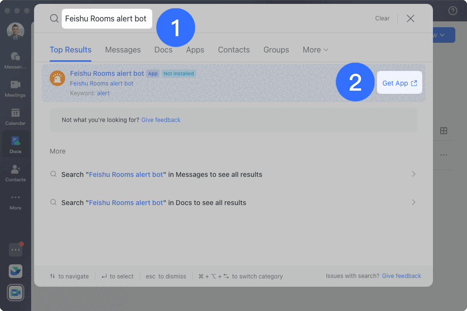 Admin | Configure the Feishu Rooms alert bot