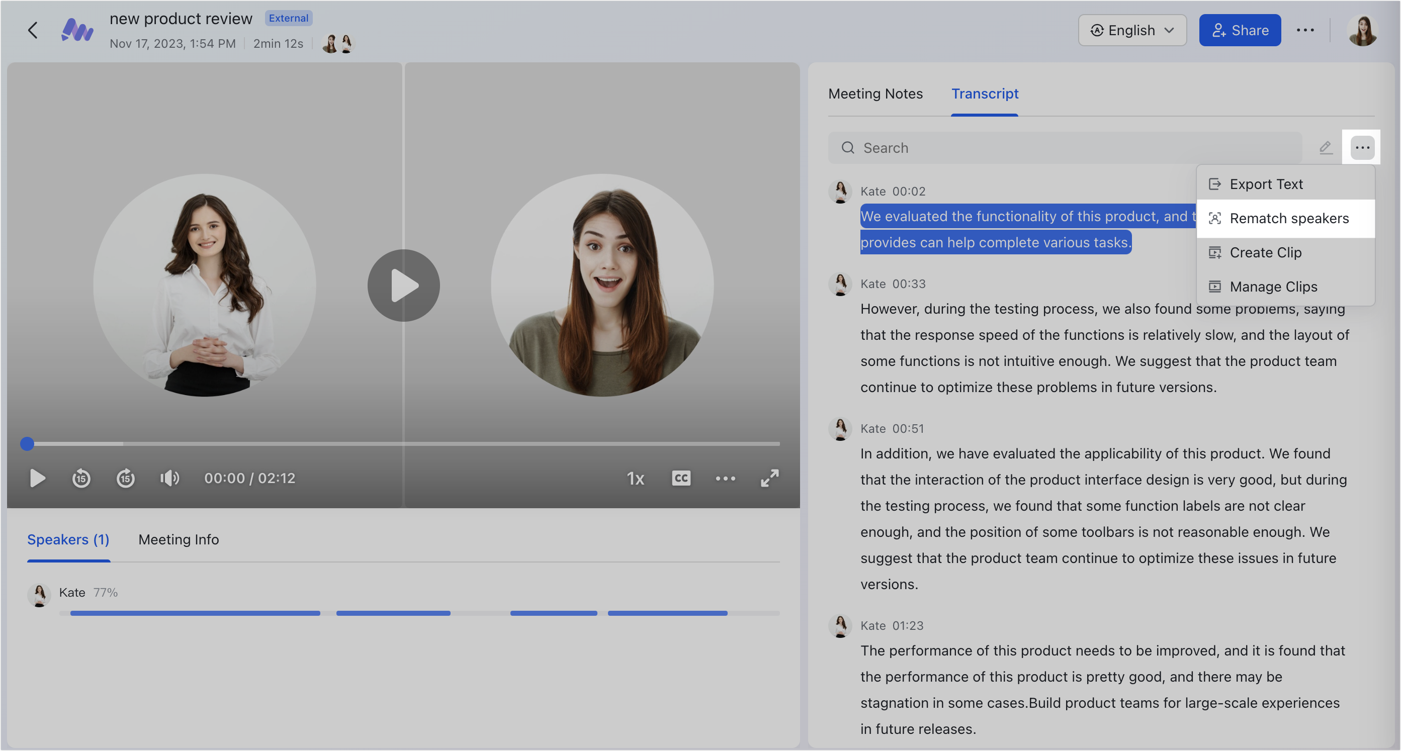 Identify speakers in minutes