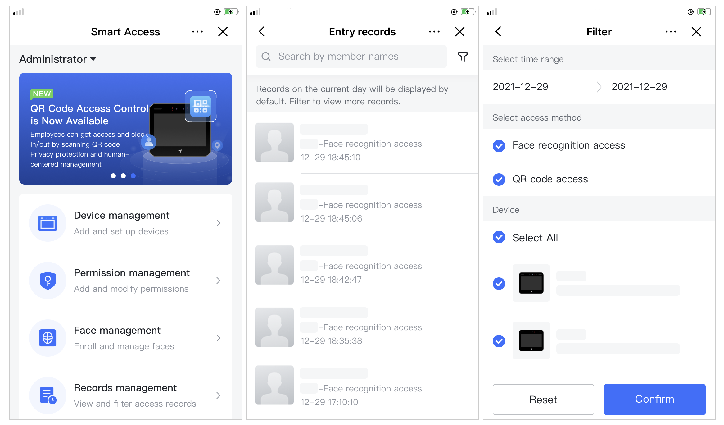 Set up QR code pass to clock in and out