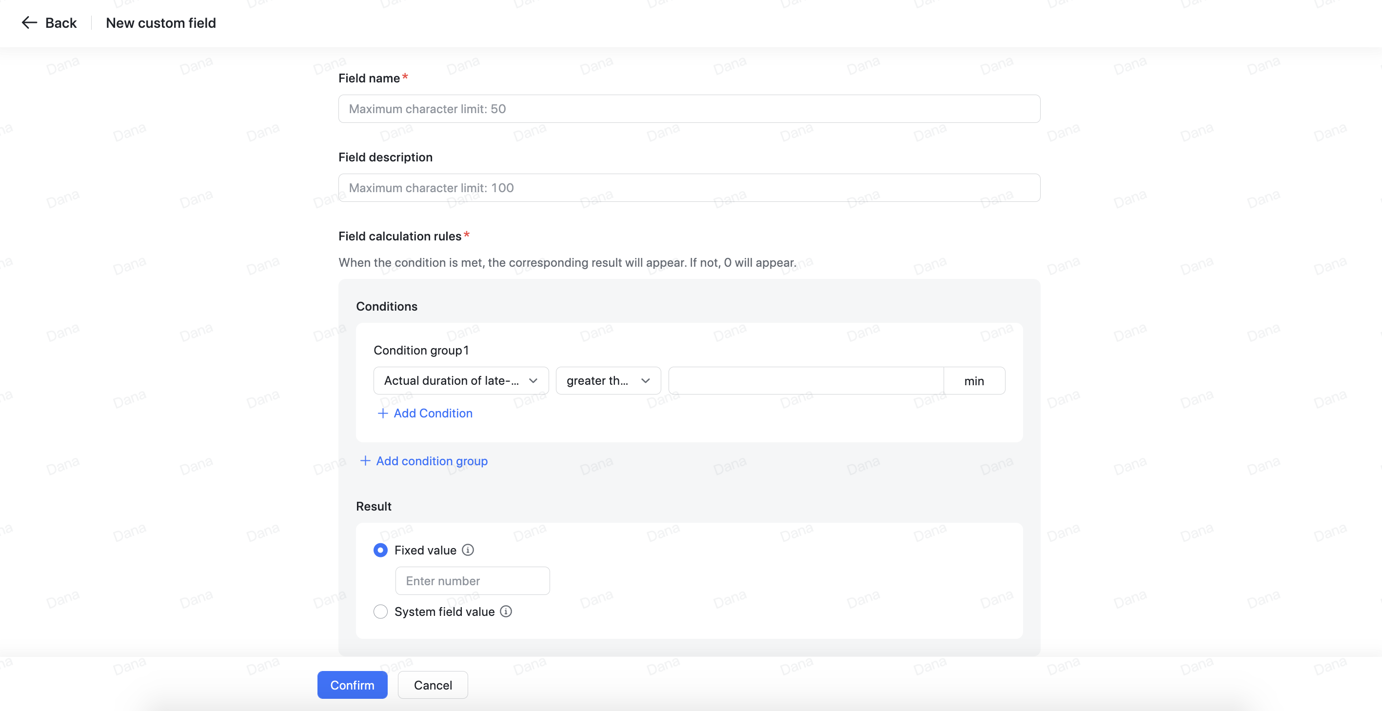 Admin | Create custom fields