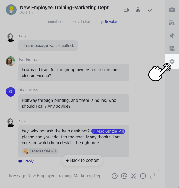 Use Help Desk bots in group chats
