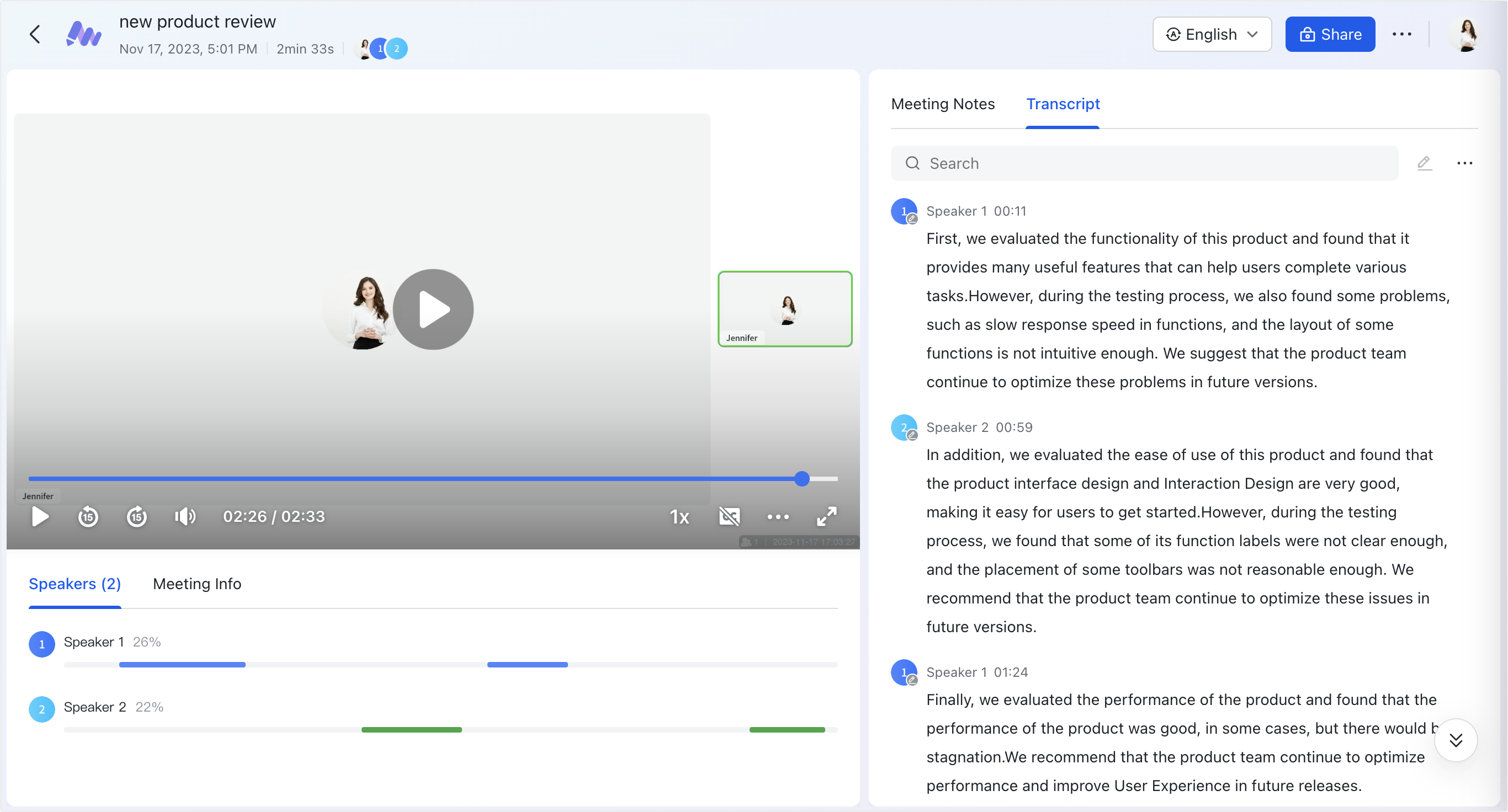 Identify speakers in minutes