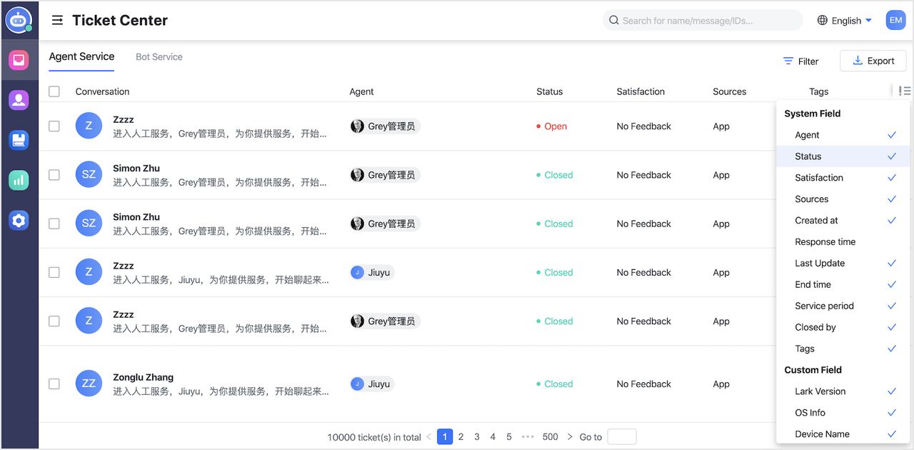 Define custom fields for Help Desk tickets
