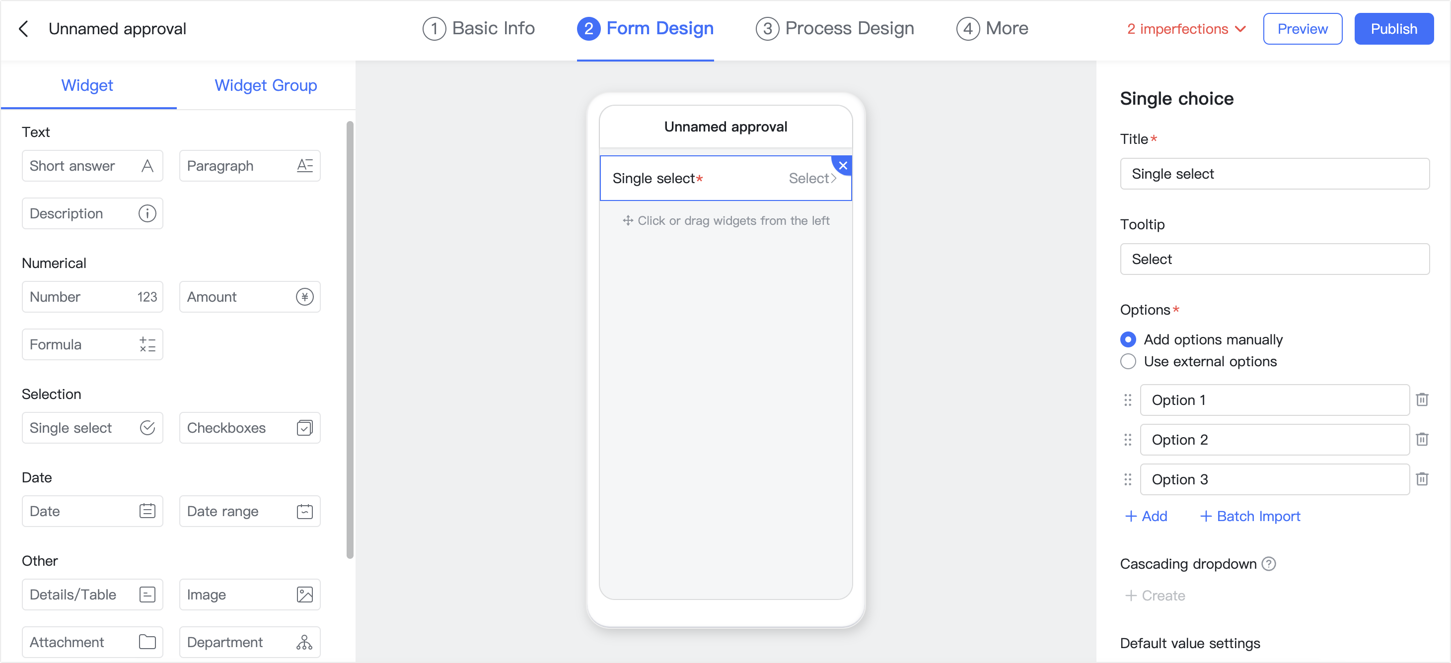 Admin | Add a cascading dropdown