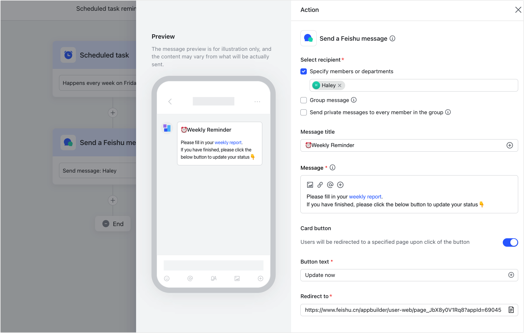 Use the Timed Reminder bot