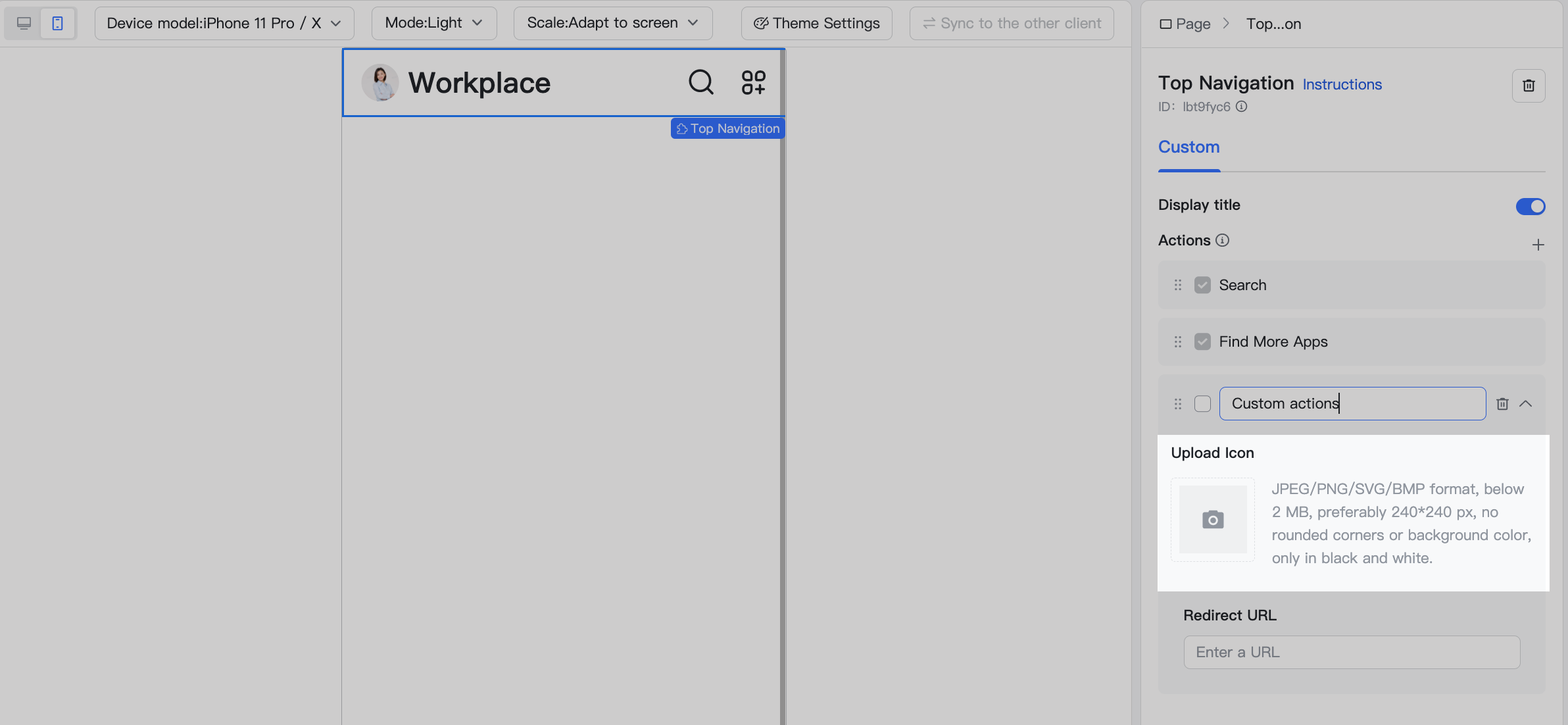Use The Top Navigation Block
