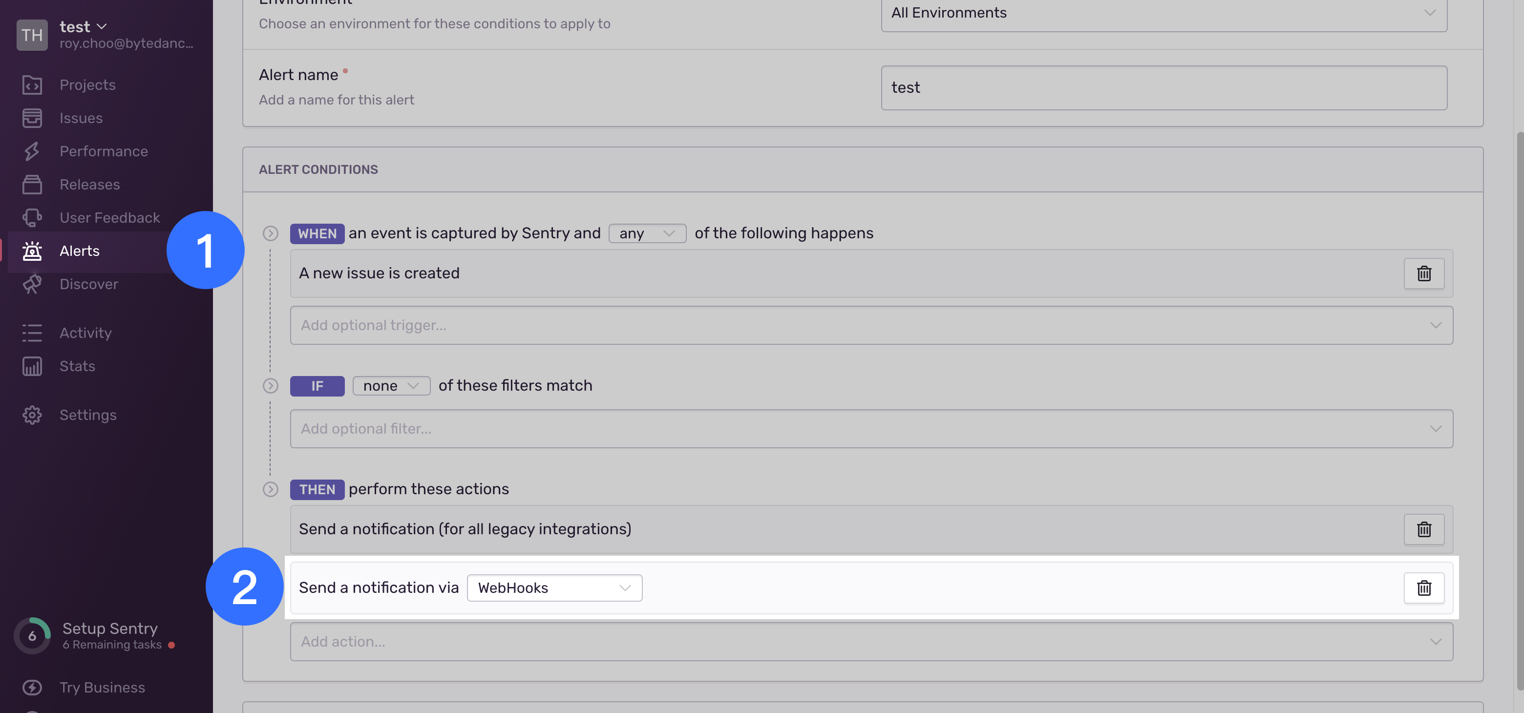 Use the Sentry connector