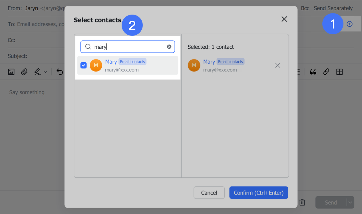 Email contacts FAQs