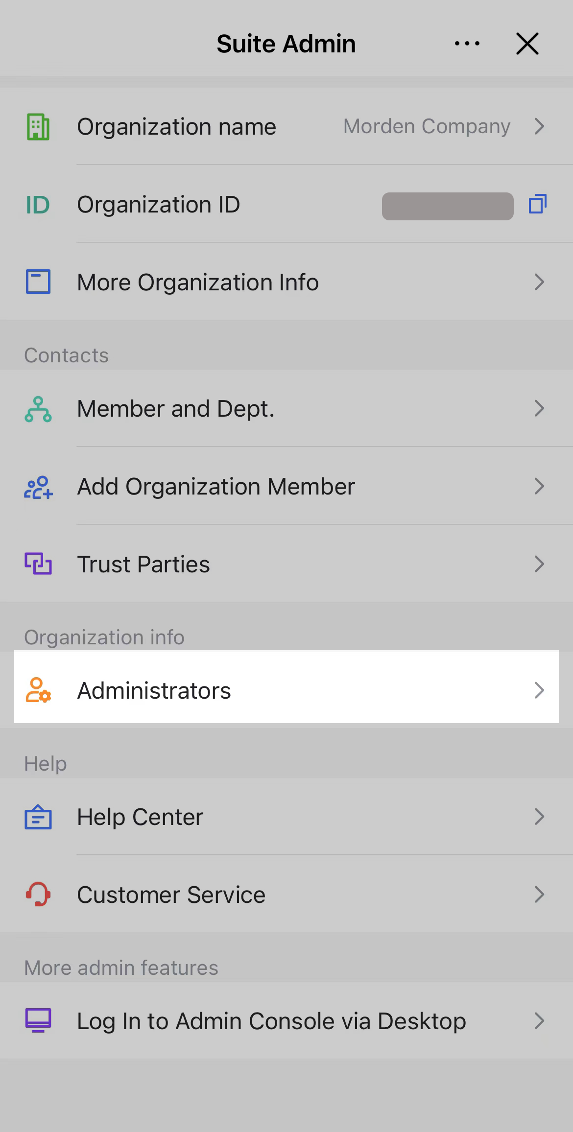 Admin | Transfer identity as an organization founder