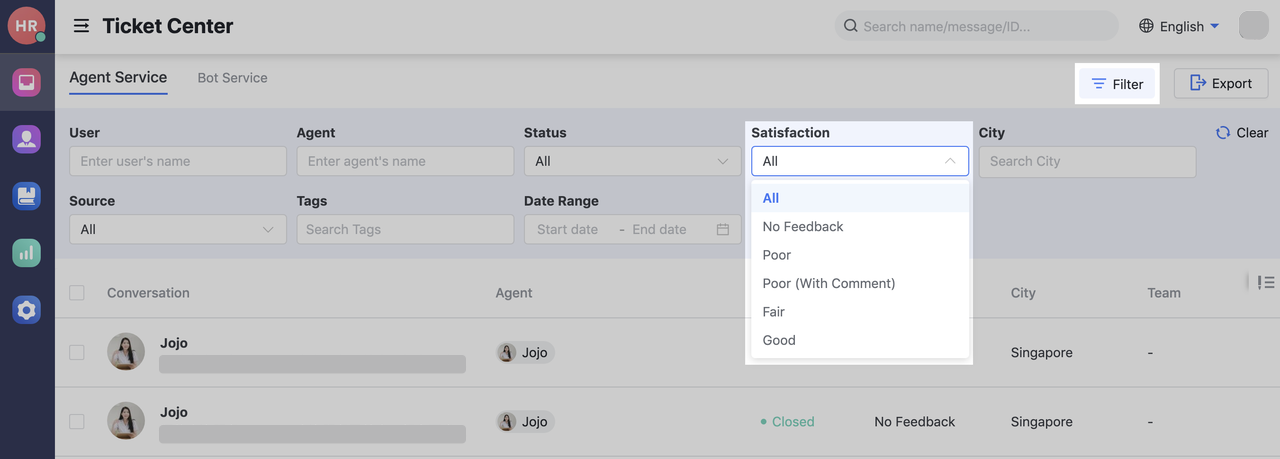 Configure Help Desk satisfaction surveys