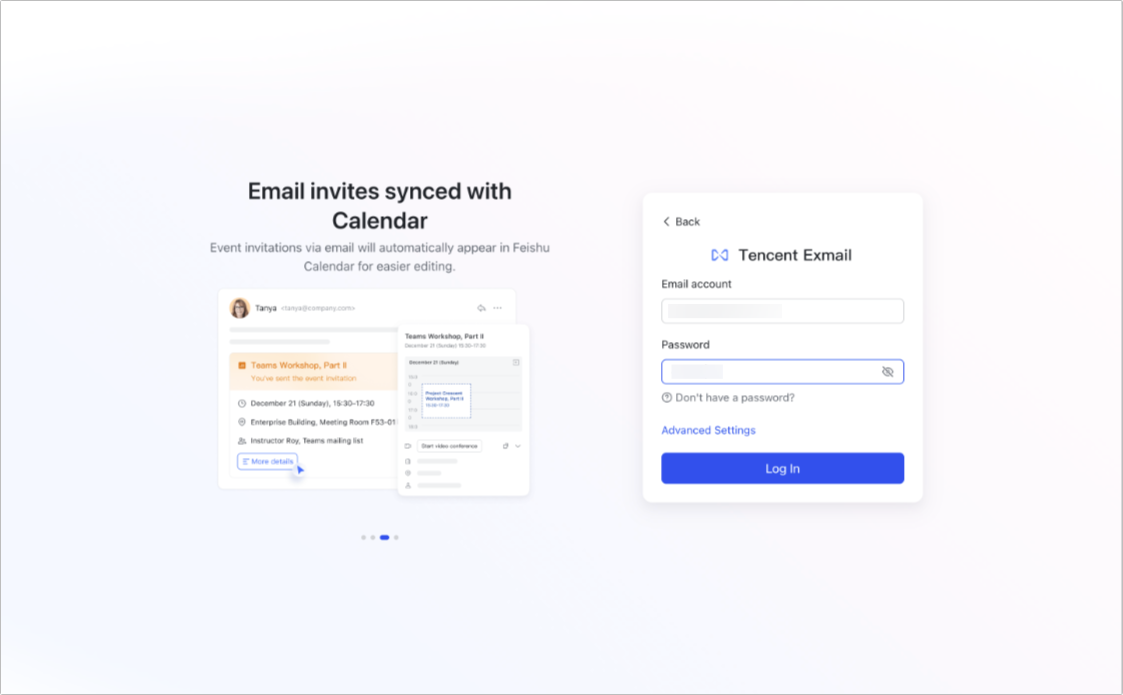 Use a third-party business email account in Feishu Mail