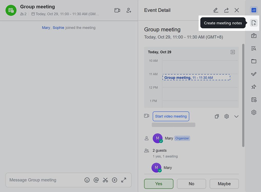 Create and manage meeting groups