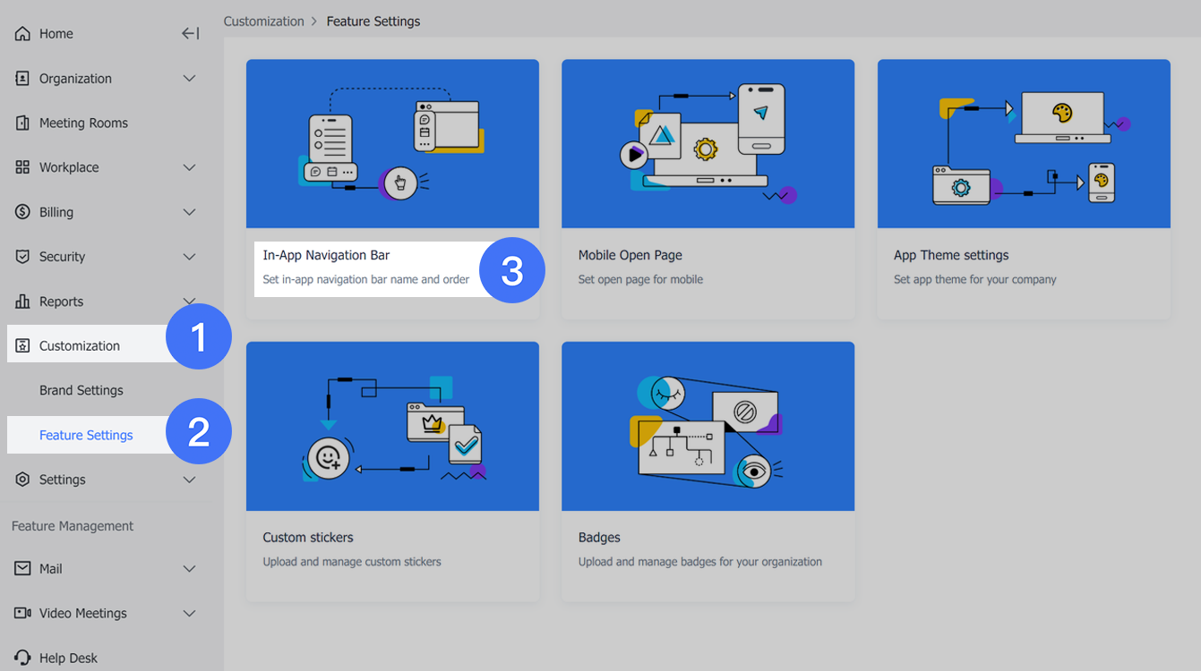 Admin | Customize navigation bar layouts for user groups