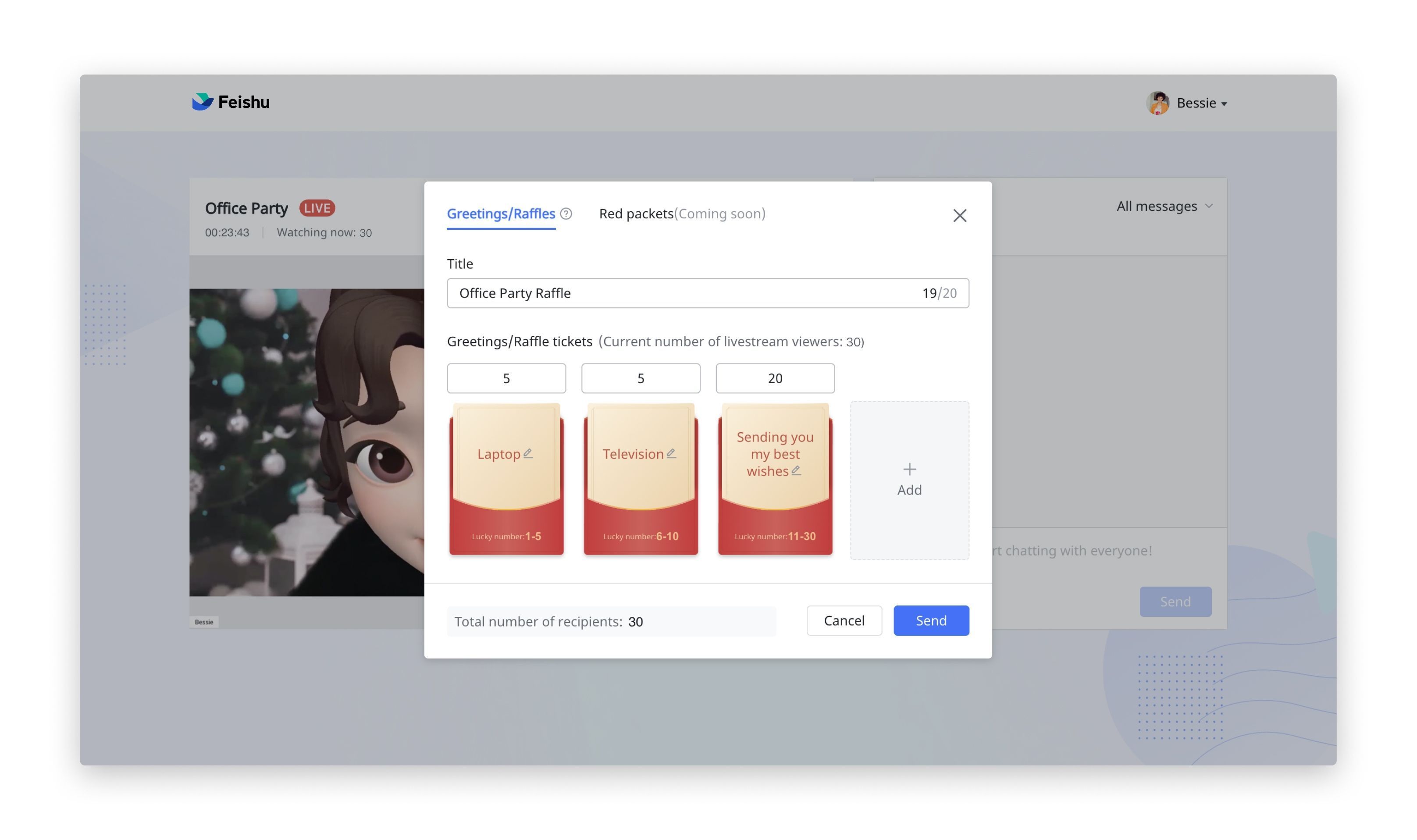 Host activities during a livestream