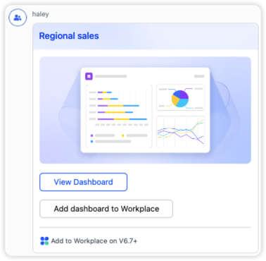 Add a Base Dashboard chart to a Workplace