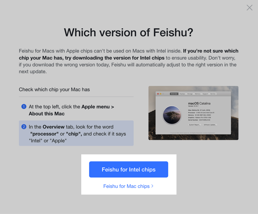 Download and install Feishu app