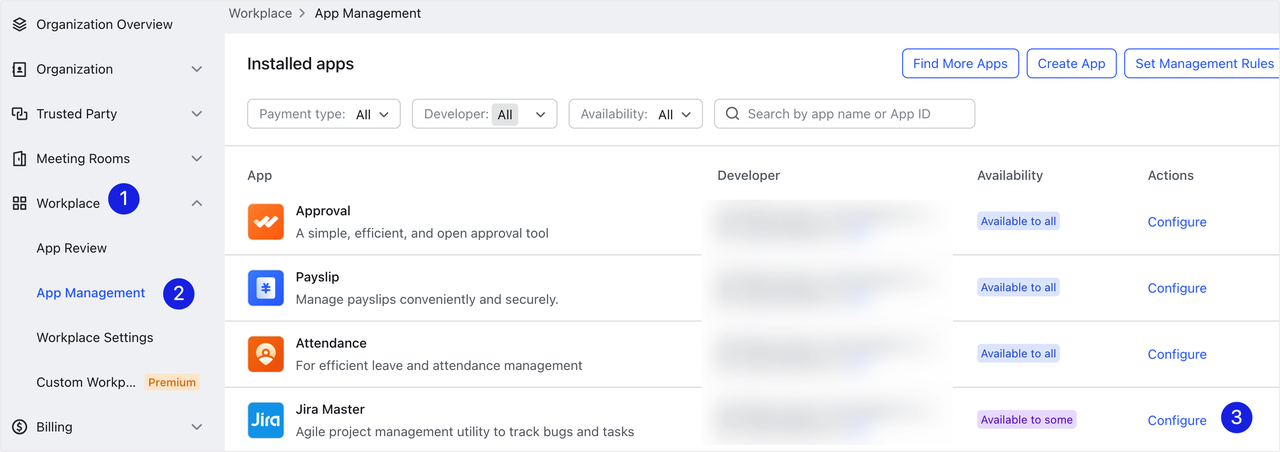 Admin | Remove or deactivate Workplace apps