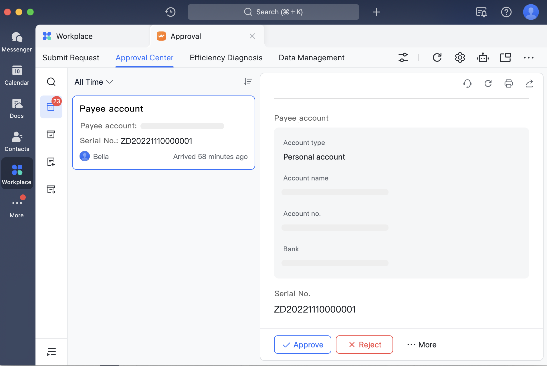 Admin | Use the Serial No. widget