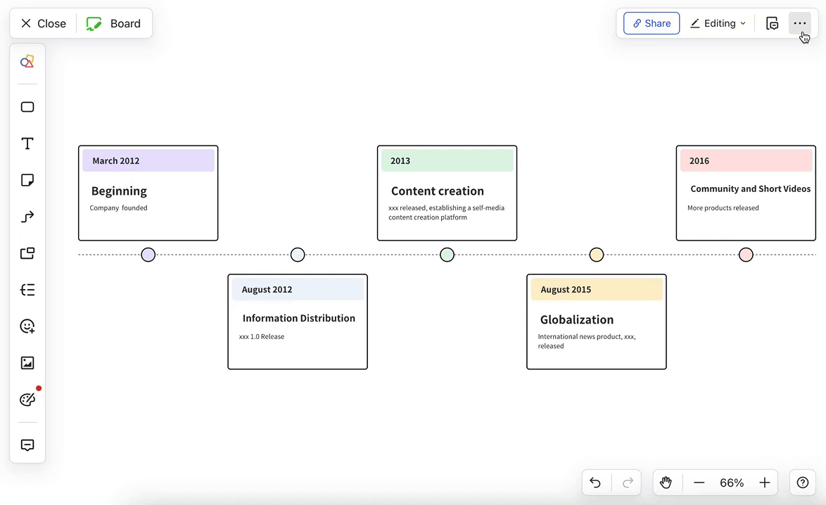 Show or hide grid on a board