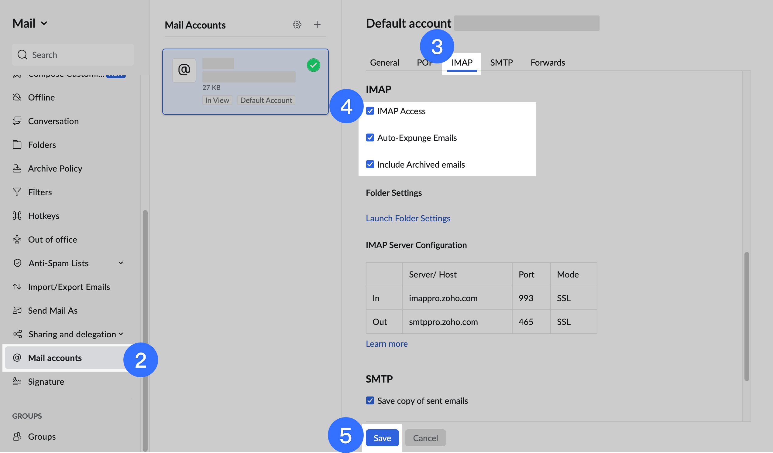 Enable IMAP service for third-party email providers