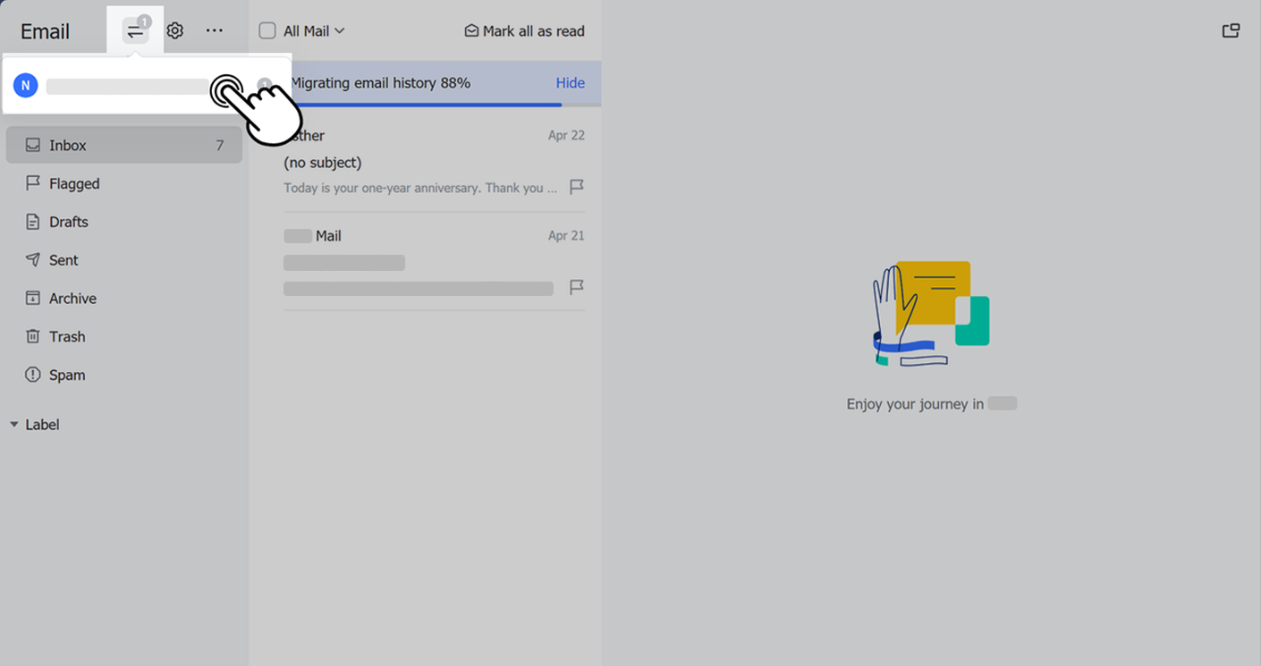 Migrate email history for a public mailbox