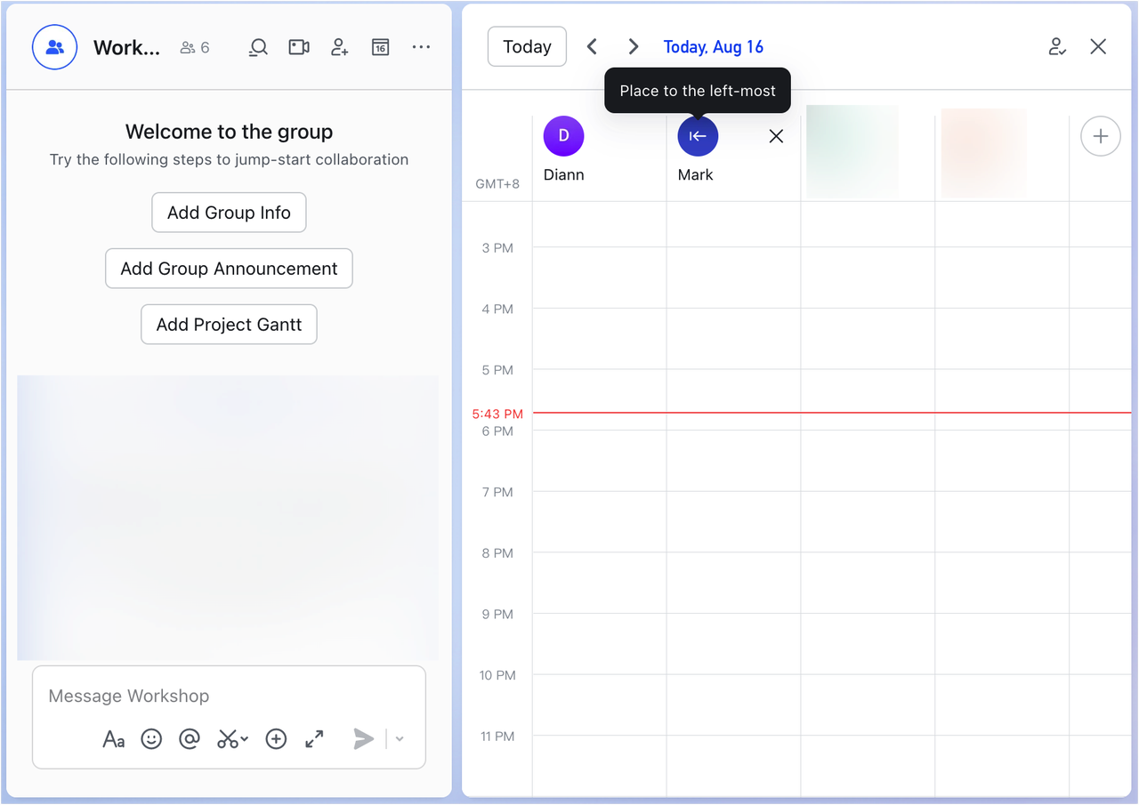 Check availability of a group chat's members