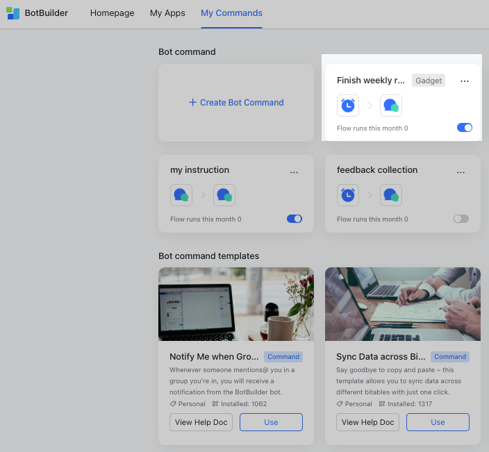 Use bot commands