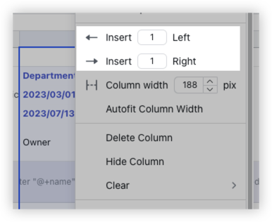 Insert rows, columns, and cells, and adjust row height/column width in Sheets