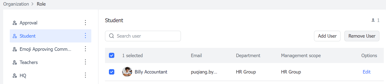 Admin | Configure Roles' Approval Permissions