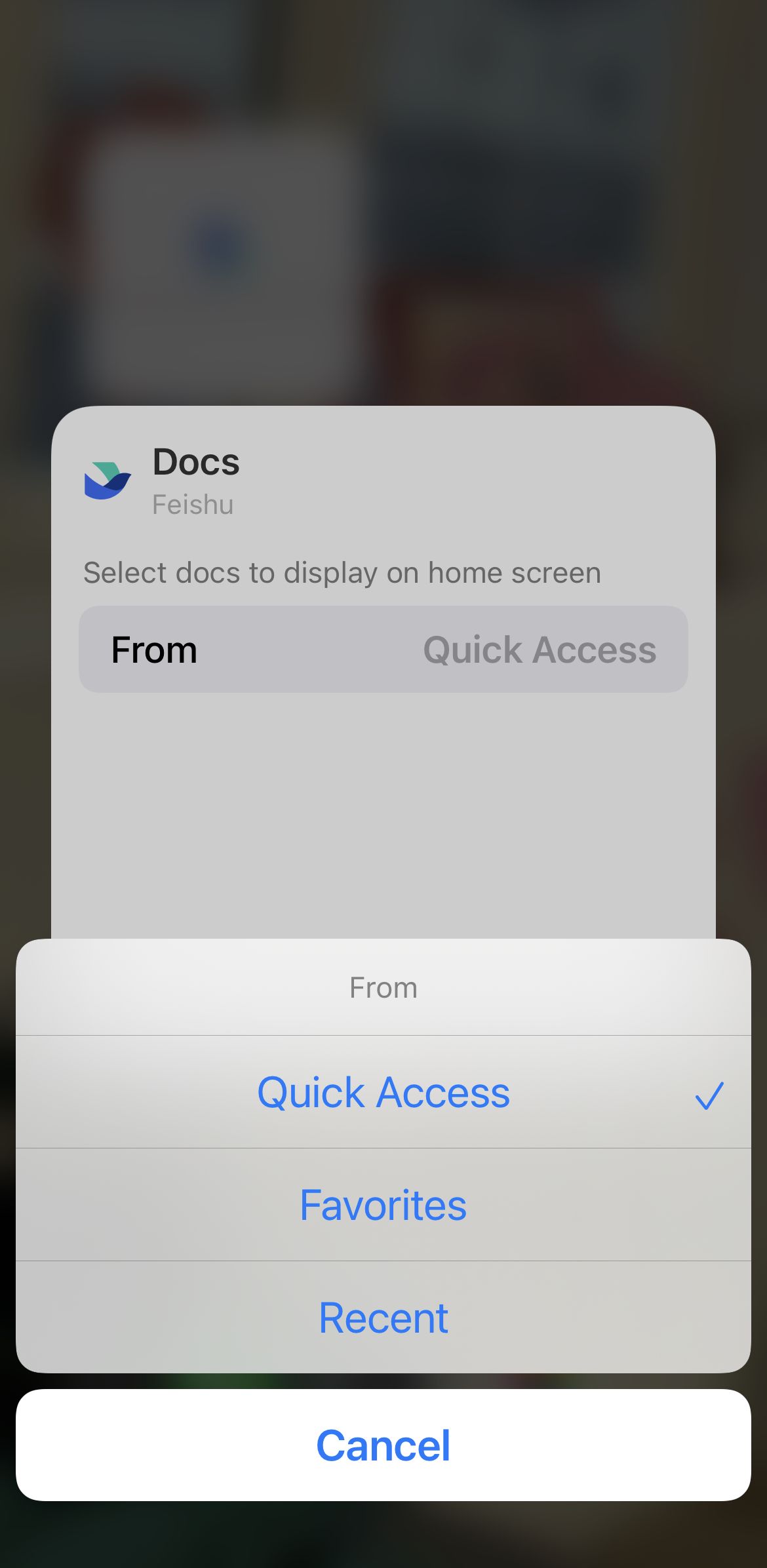 Add Docs widgets to your mobile device