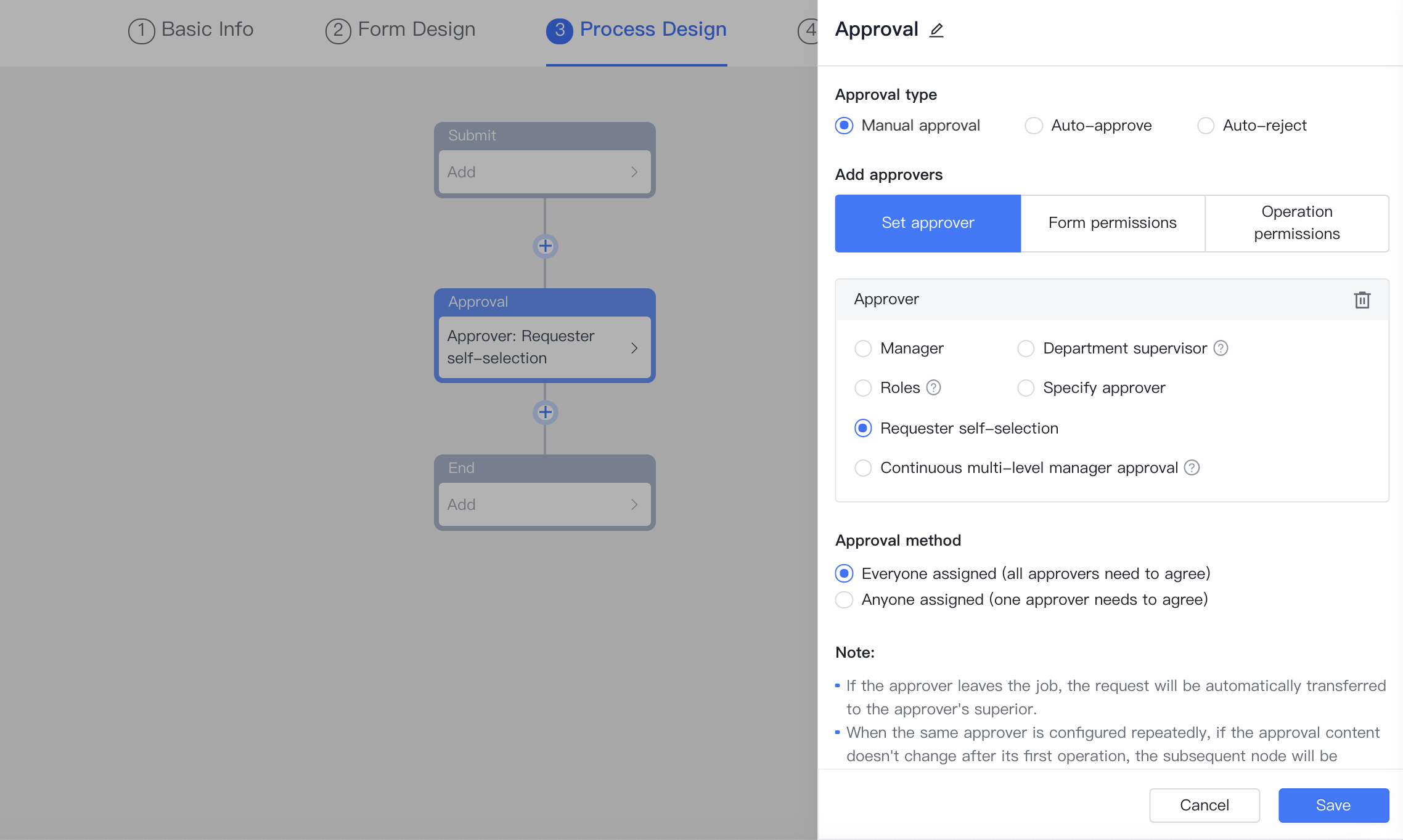 Admin | Designate an approver role for a certain step
